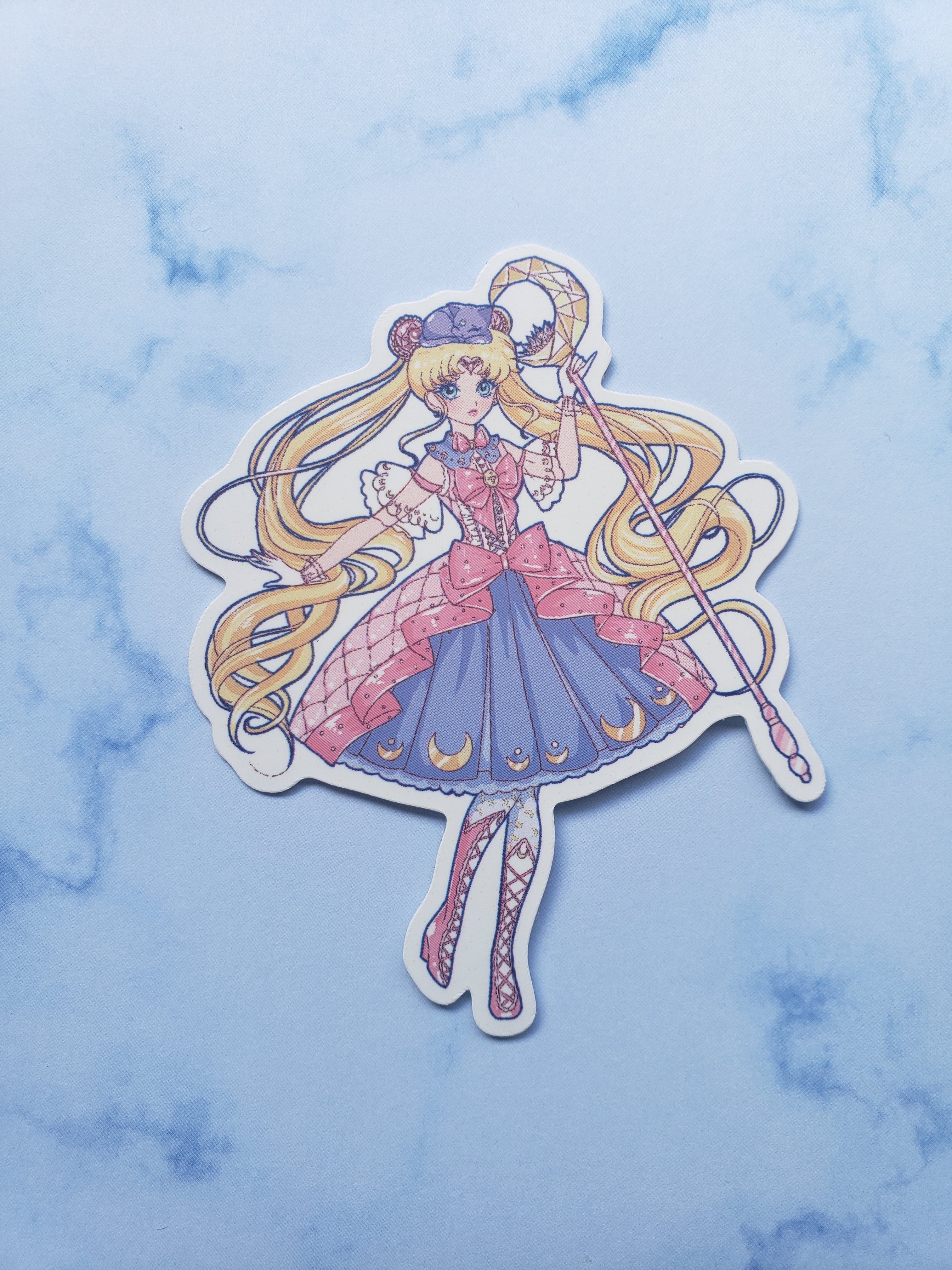 Ruffles and Frills Moon Sticker – PastelShootingStar